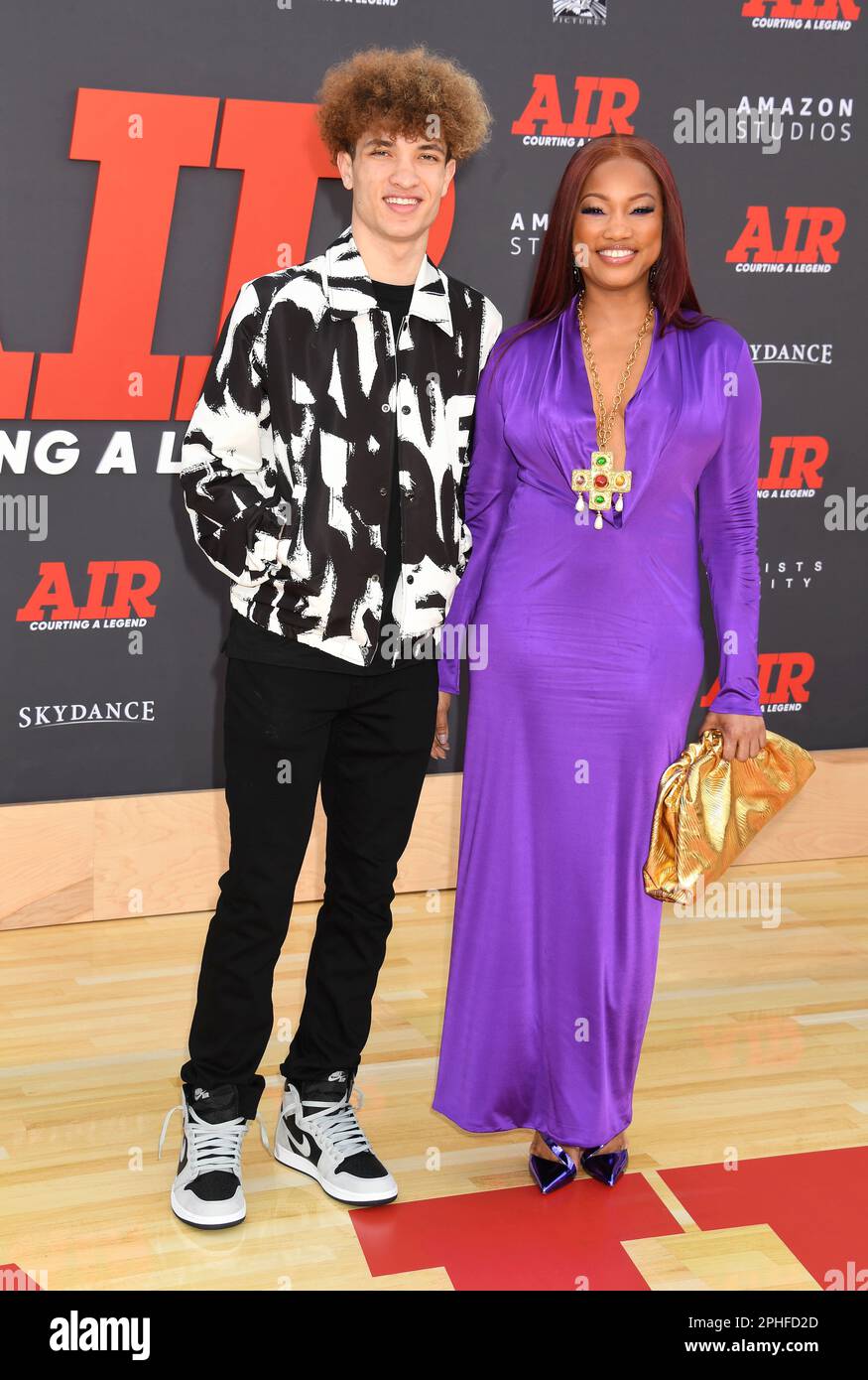 LOS ANGELES, CALIFORNIA - MARCH 27: (L-R) Jaid Thomas Nilon and ...