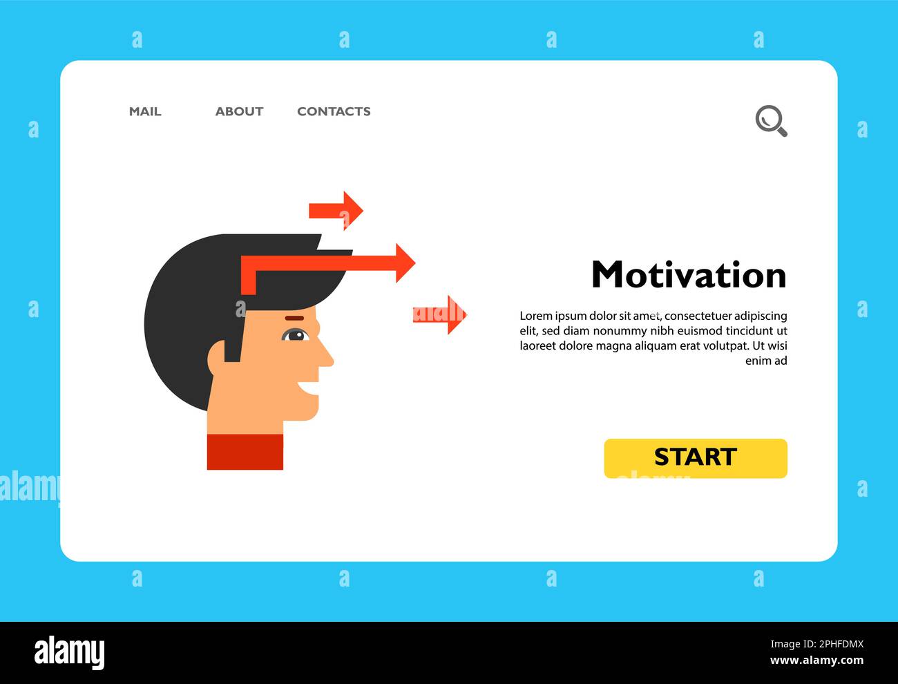 Head and Arrows as Motivation Concept Icon Stock Vector Image & Art - Alamy