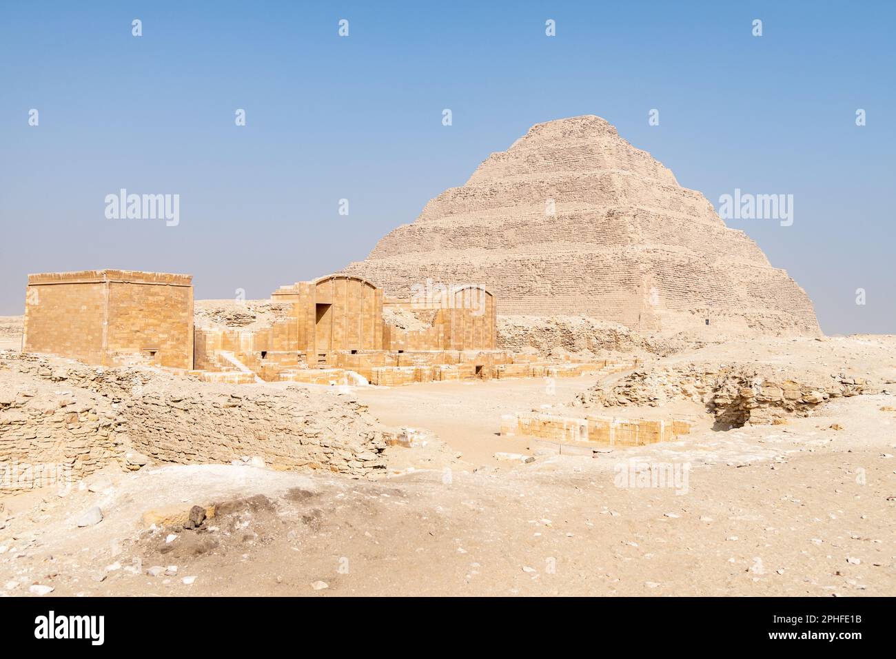 The Step Pyramid at the Saqqara Necropolis in Giza, Egypt Stock Photo ...