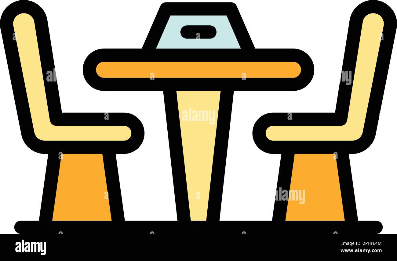 Club table icon. Outline Club table vector icon for web design isolated ...