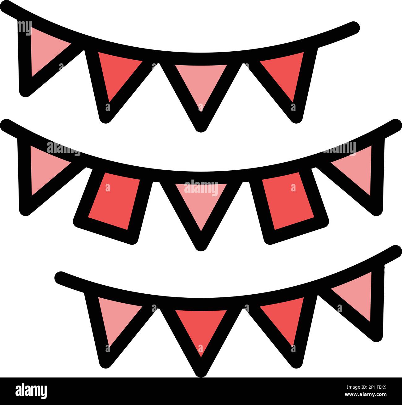 Party decoration icon. Outline Party decoration vector icon for web ...