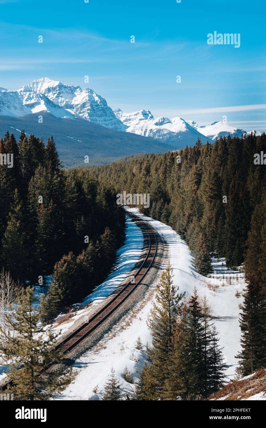 Train track in nature Stock Photo - Alamy