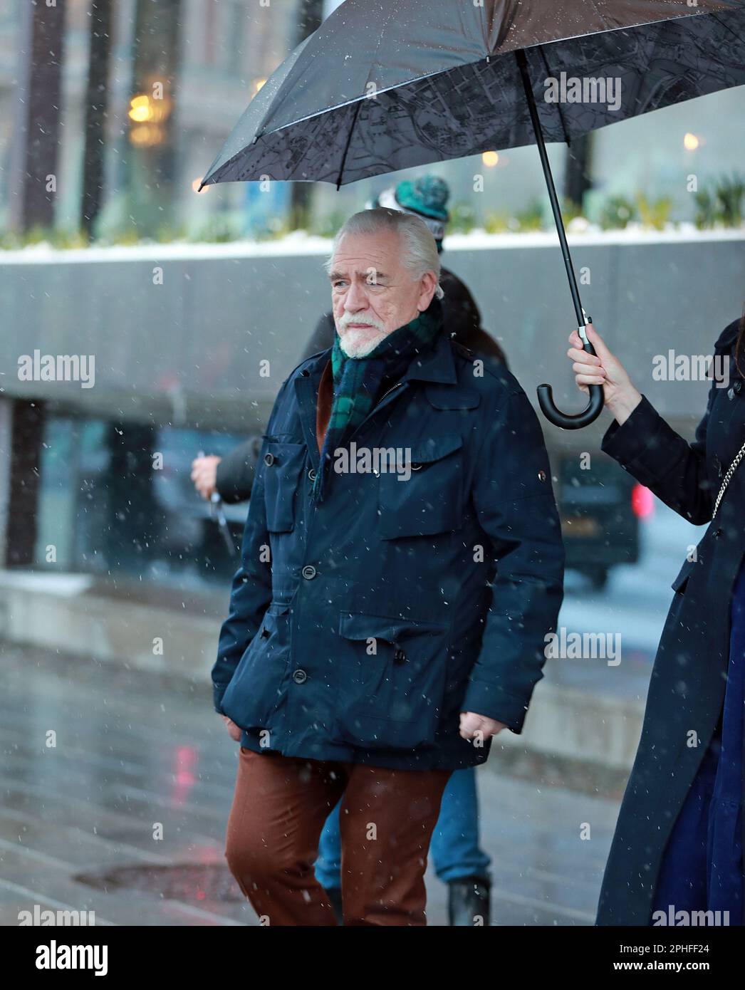 STOCKHOLM 20230327British actor Brian Cox leaves the Grand Hotel on ...