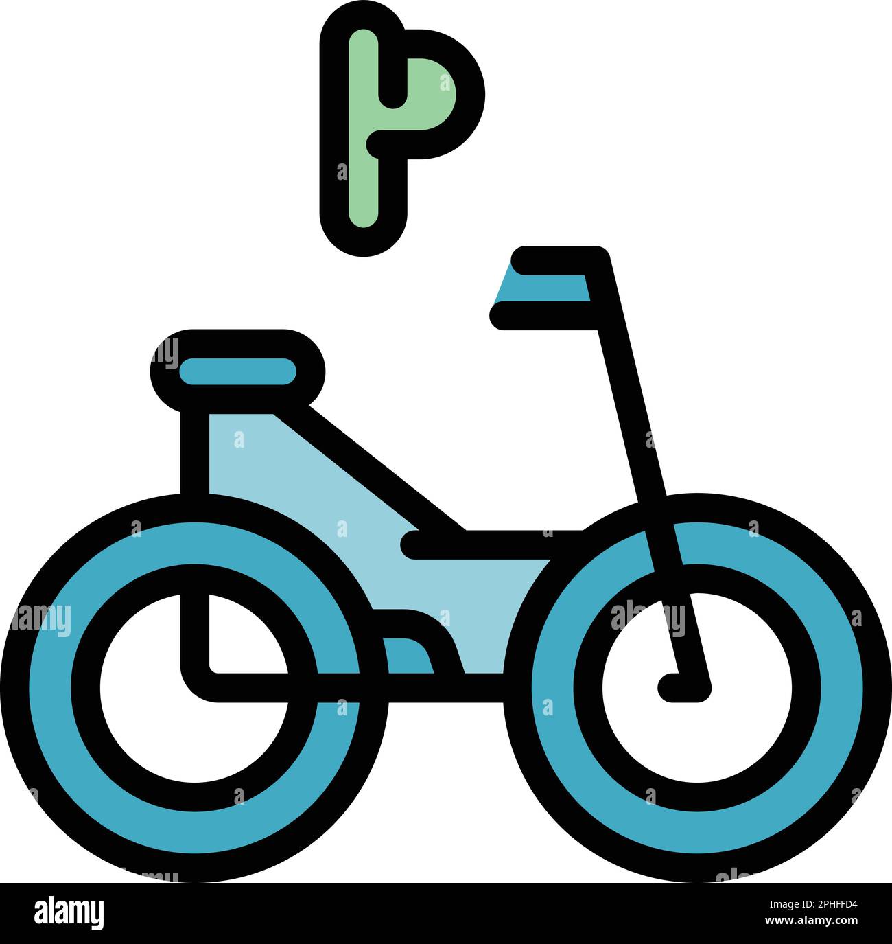 Accessible eletric bike icon. Outline Accessible eletric bike vector ...