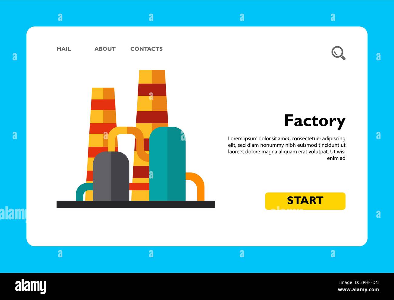 Industry factory works manufactory Stock Vector Images - Alamy