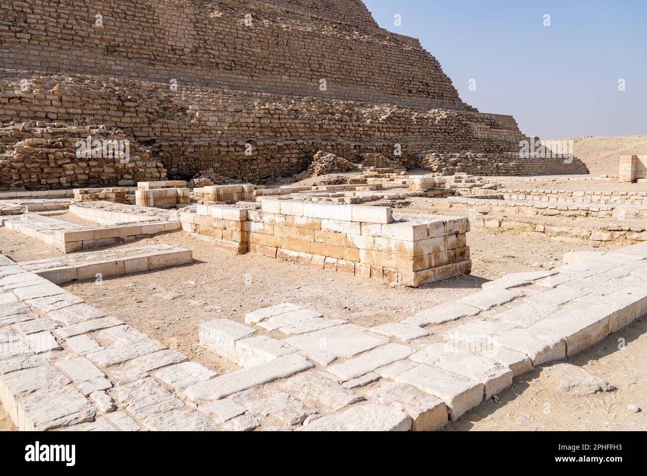 The Step Pyramid at the Saqqara Necropolis in Giza, Egypt Stock Photo ...