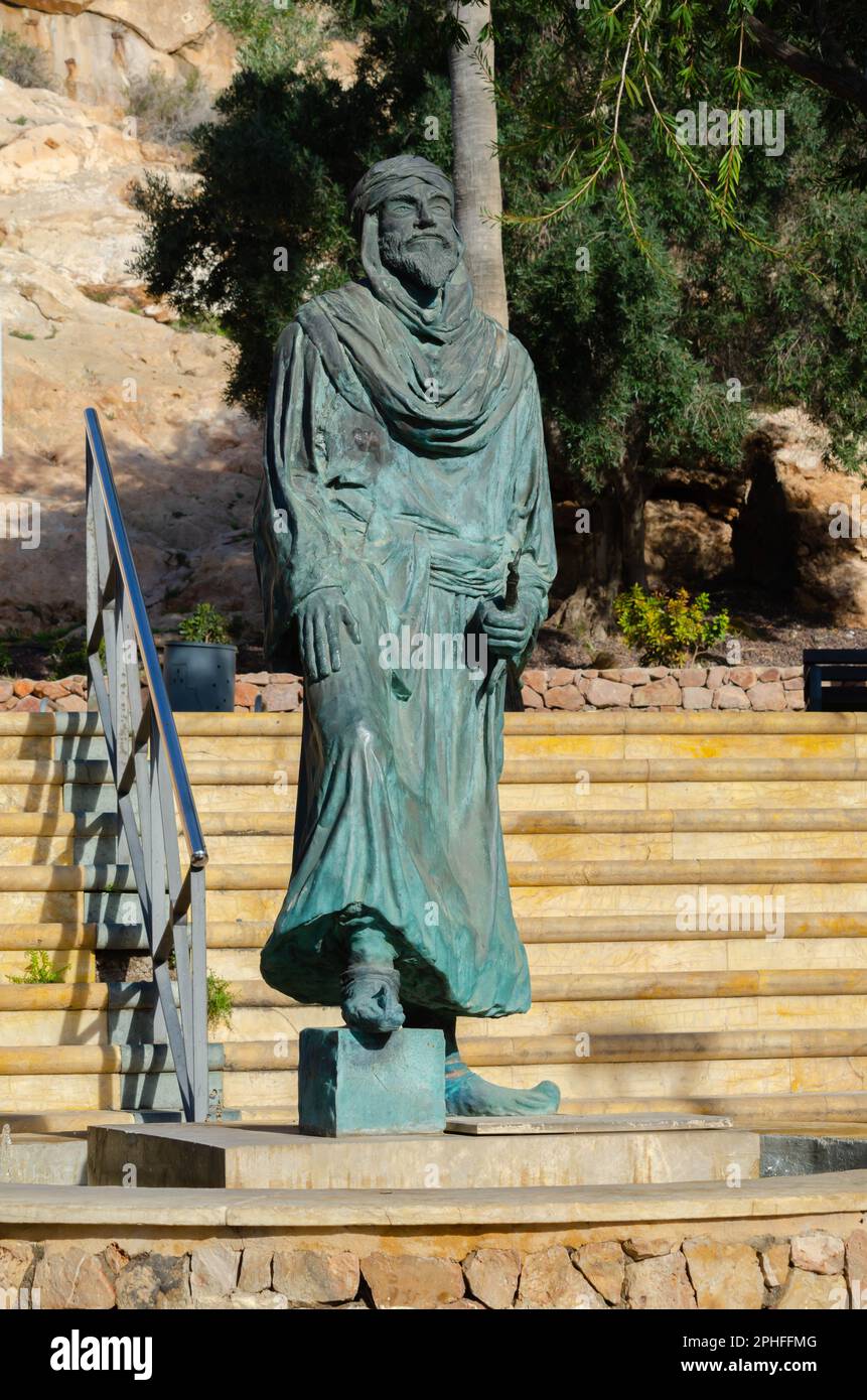 ALMERIA, SPAIN - 18 DECEMBER 2022 A monument in Almería is dedicated to ...