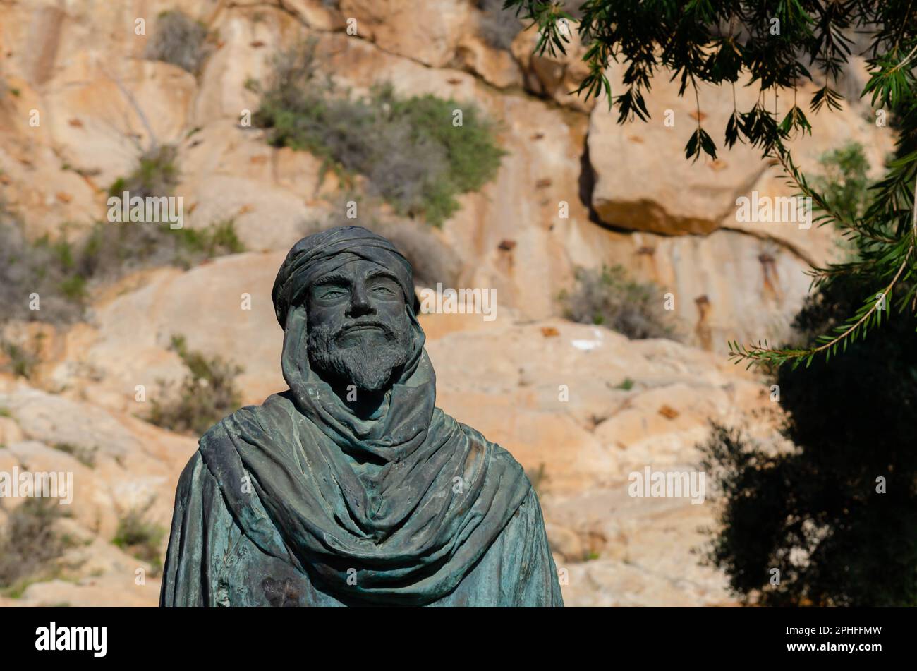 ALMERIA, SPAIN - 18 DECEMBER 2022 A monument in Almería is dedicated to ...