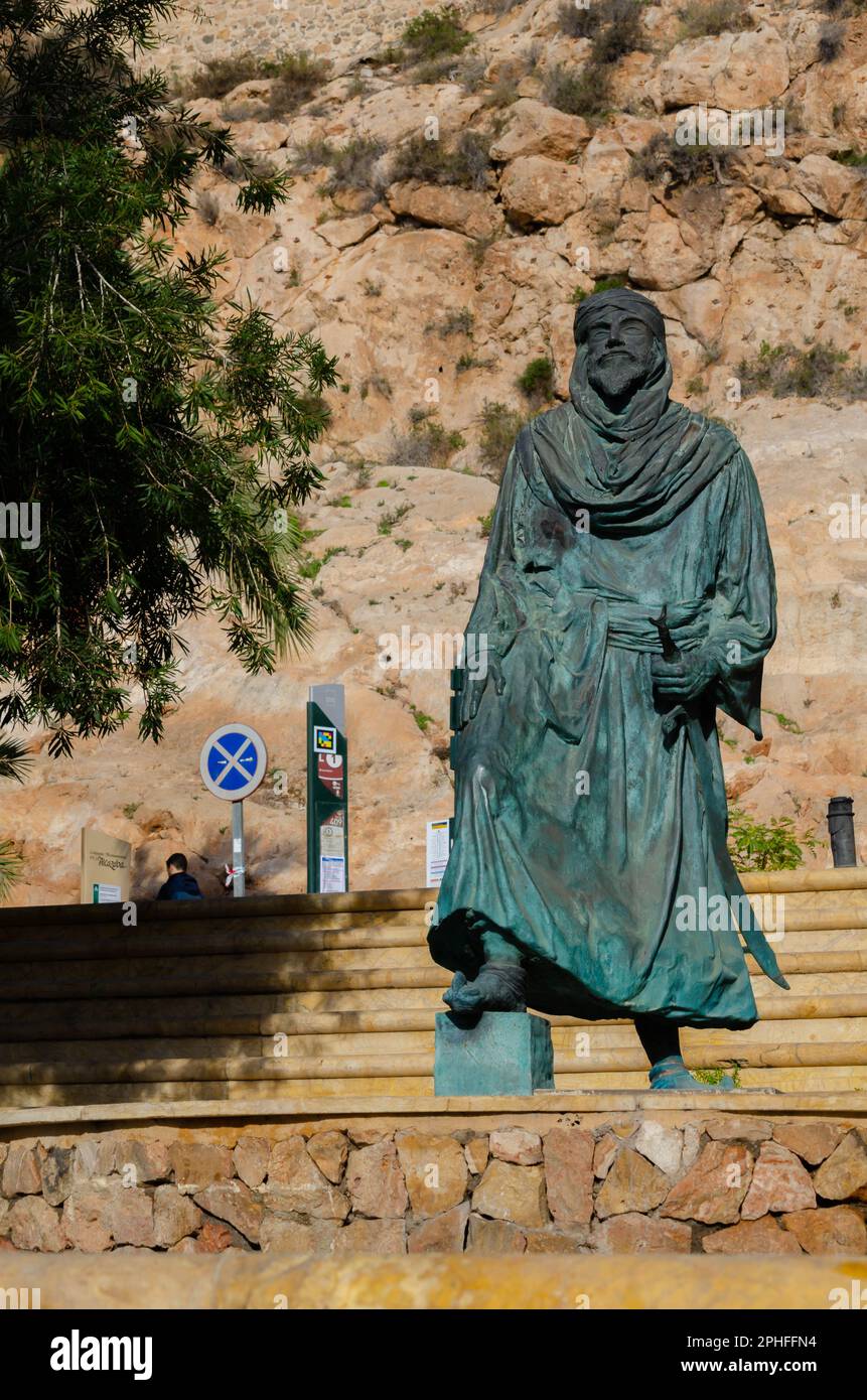 ALMERIA, SPAIN - 18 DECEMBER 2022 A monument in Almería is dedicated to ...