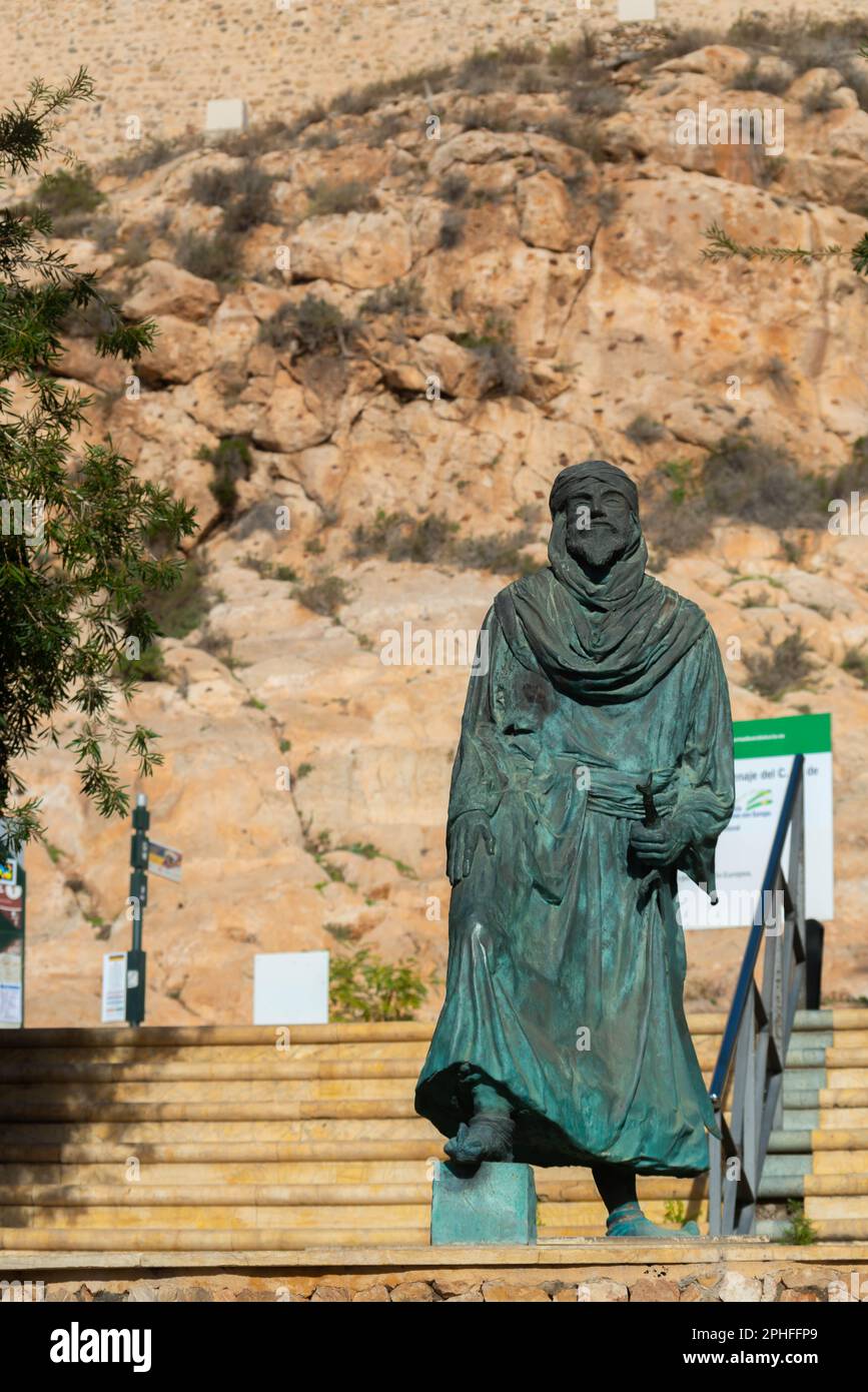 ALMERIA, SPAIN - 18 DECEMBER 2022 A monument in Almería is dedicated to ...
