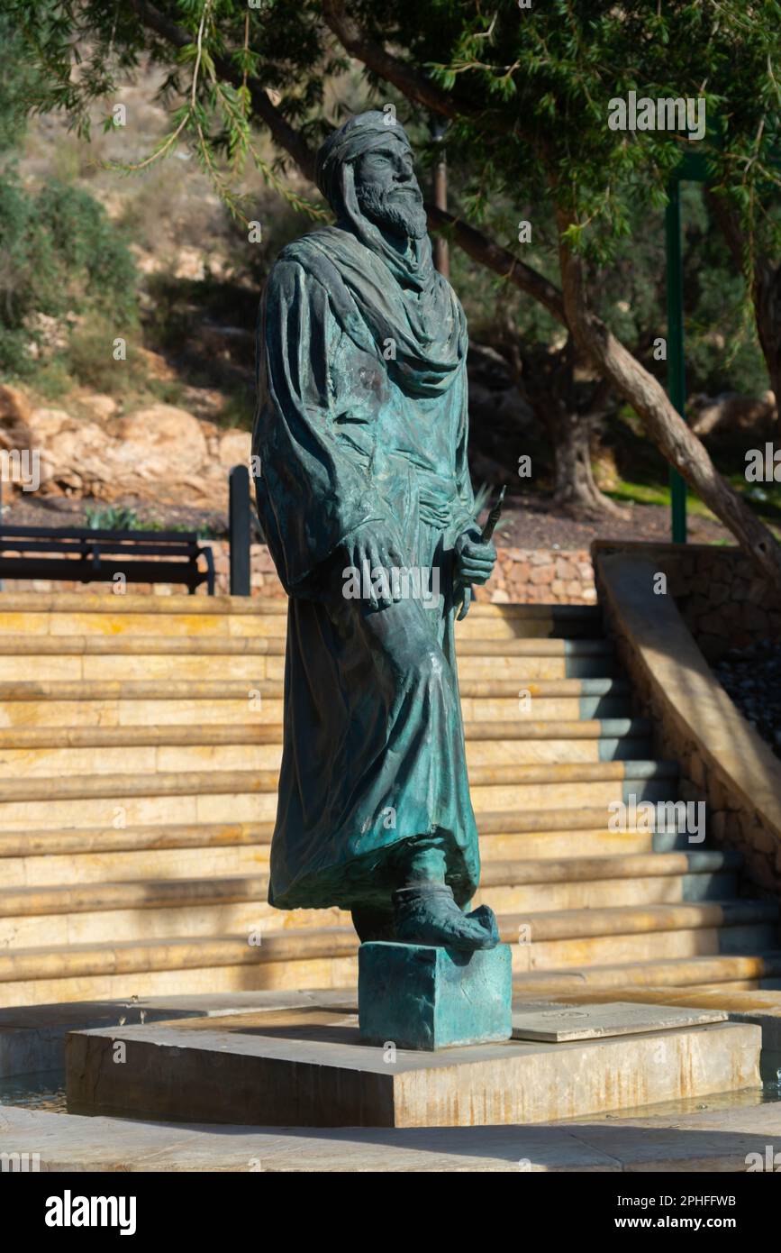 ALMERIA, SPAIN - 18 DECEMBER 2022 A monument in Almería is dedicated to ...