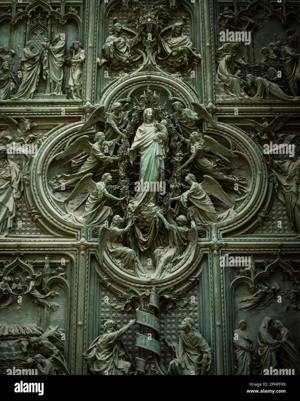 A beautiful and grand cathedral featuring intricate details on the main ...