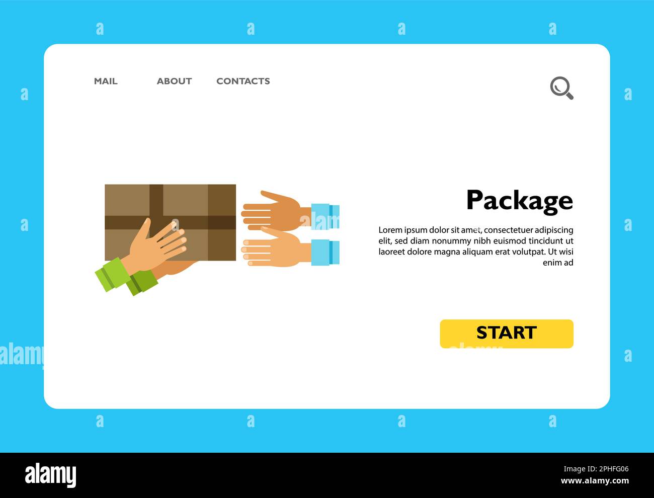 Handing over Package to Customer Icon Stock Vector Image & Art - Alamy