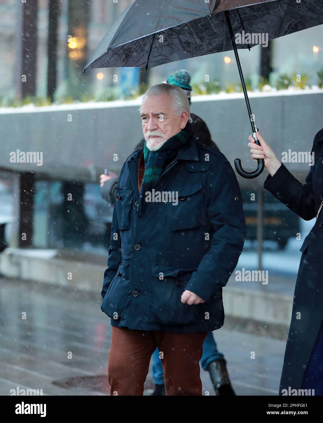 STOCKHOLM 20230327British actor Brian Cox leaves the Grand Hotel on ...