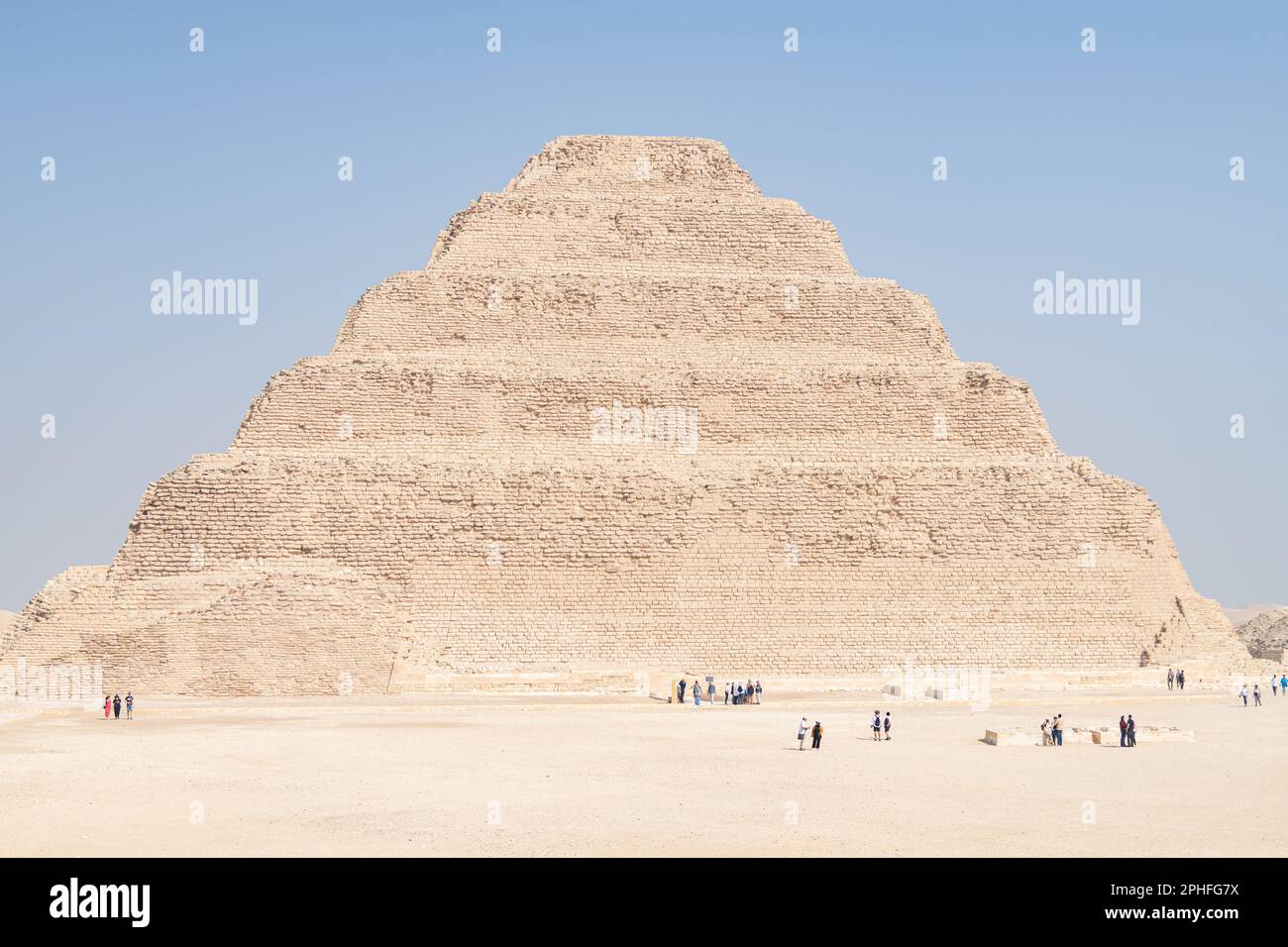 The Step Pyramid at the Saqqara Necropolis in Giza, Egypt Stock Photo ...