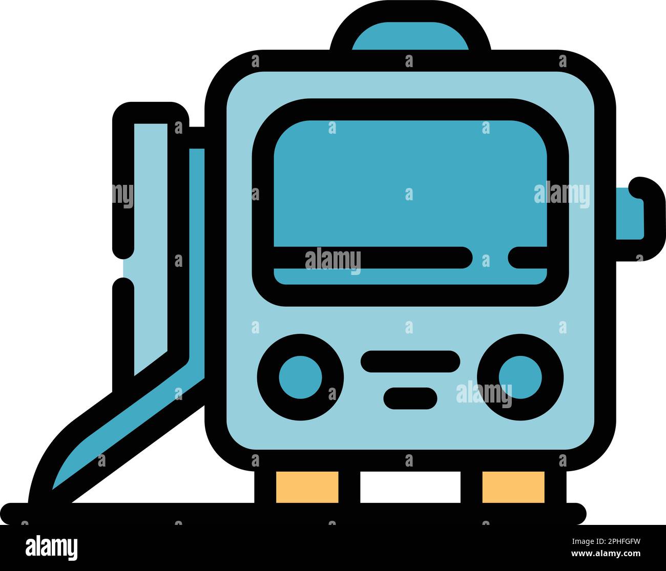 Accessible metro train icon. Outline Accessible metro train vector icon ...