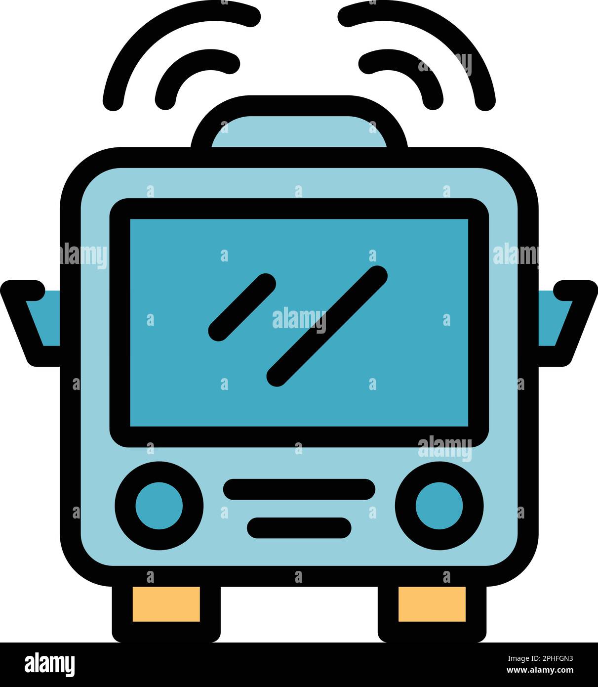 Accessible train icon. Outline Accessible train vector icon for web ...