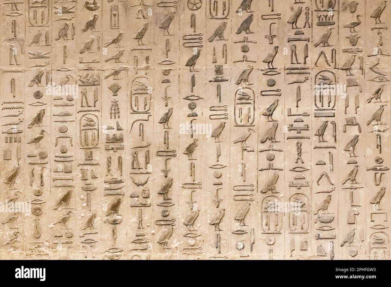 Authentic hieroglyphic inscriptions inside an underground burial ...