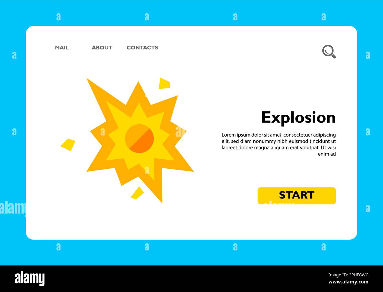 Fire explosion nobody Stock Vector Images - Alamy