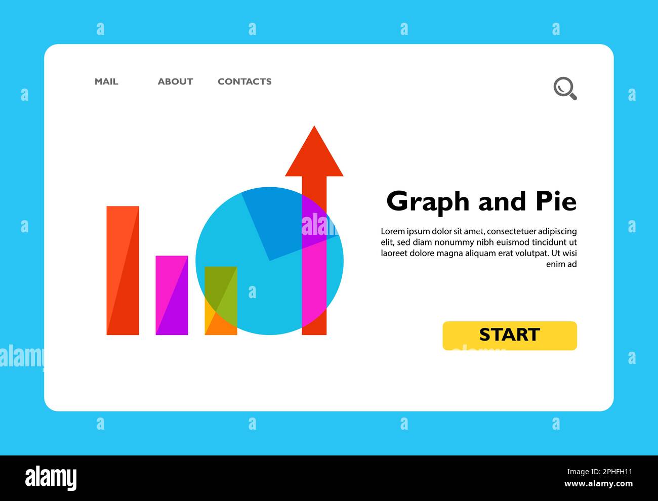 Graph and Pie Chart Icon Stock Vector Image & Art - Alamy