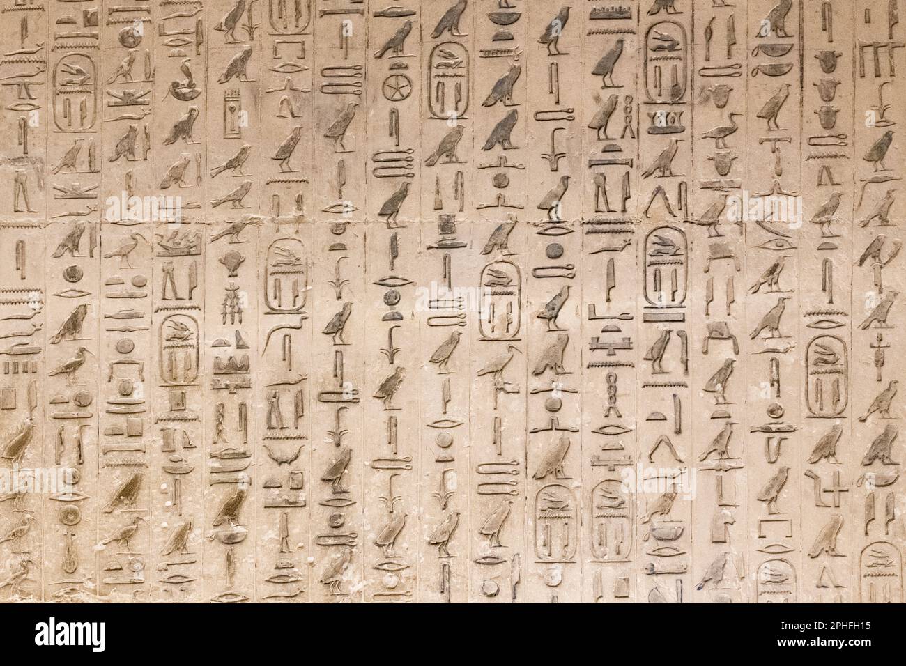 Authentic hieroglyphic inscriptions inside an underground burial ...