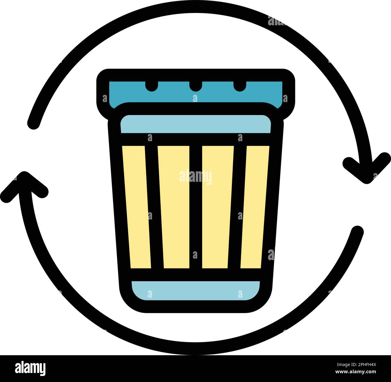 Recycle garbage icon. Outline Recycle garbage vector icon for web ...