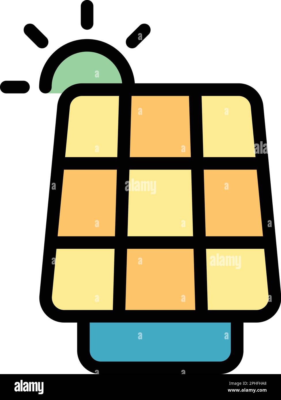 Accessible solar panel icon. Outline Accessible solar panel vector icon ...