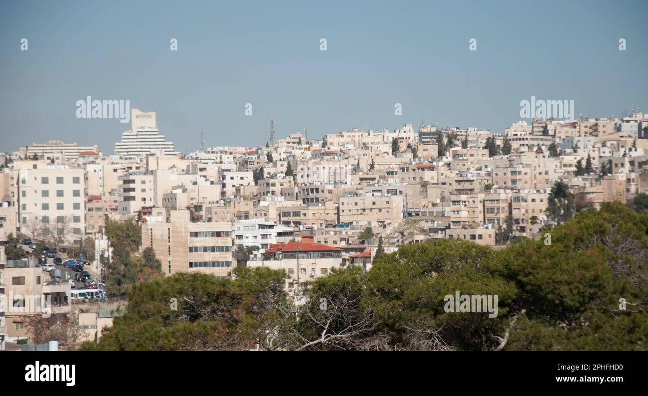 View of Amman from the Citadel, Amman, Jordan Stock Photo - Alamy
