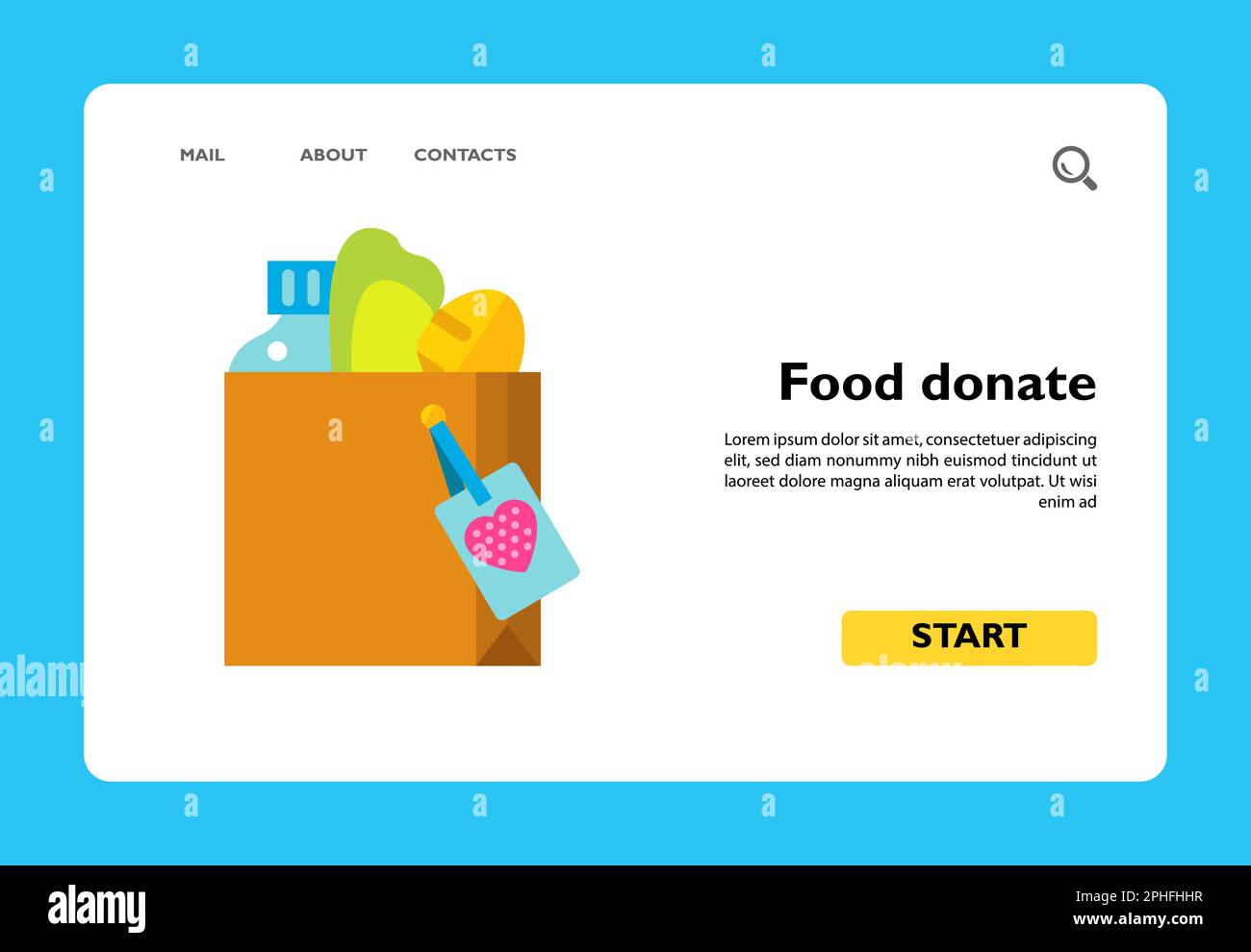 Food donate cartoon icon Stock Vector Image & Art - Alamy