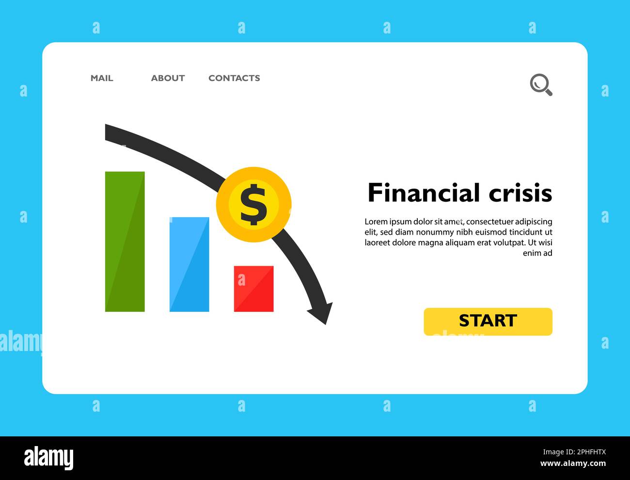 Financial crisis graph icon Stock Vector Image & Art - Alamy