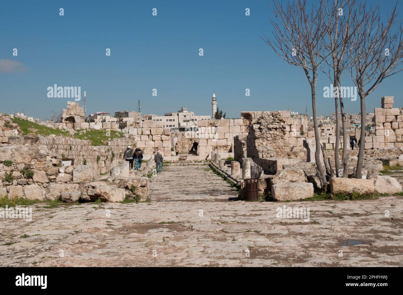 Path from the Entrance Gate to the Umayyad Palace, the Citadel, Amman ...