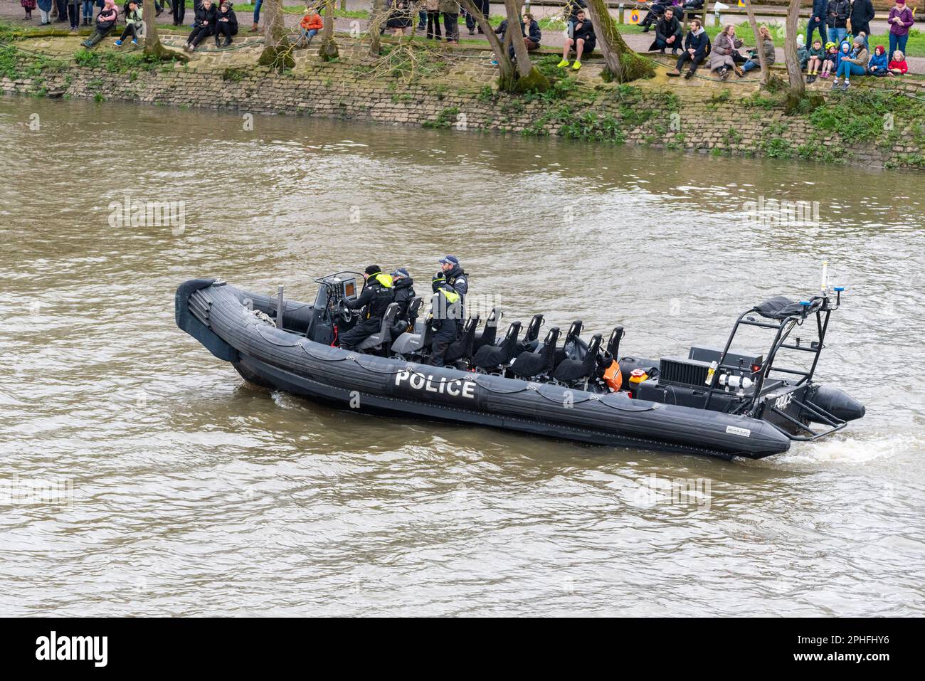 Police RIB boat on River Thames, London, UK. Security patrol during ...