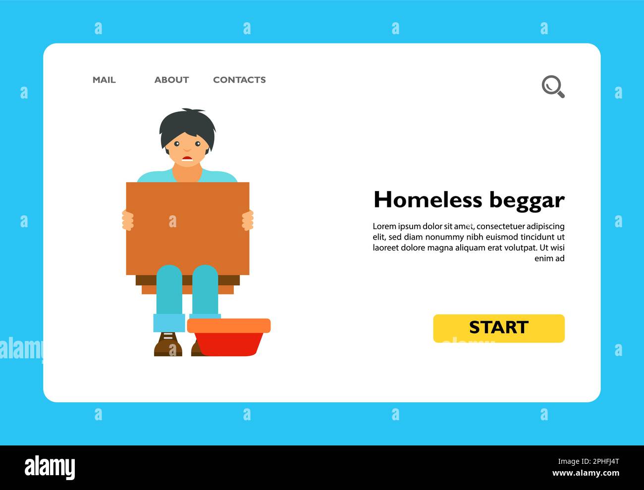Man helping homeless Stock Vector Images - Alamy