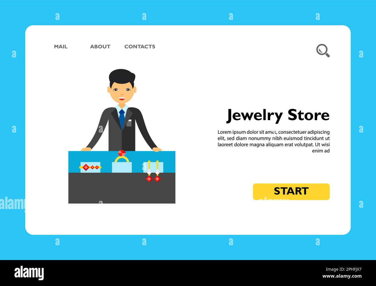 Fashion shop assistant man Stock Vector Images - Alamy