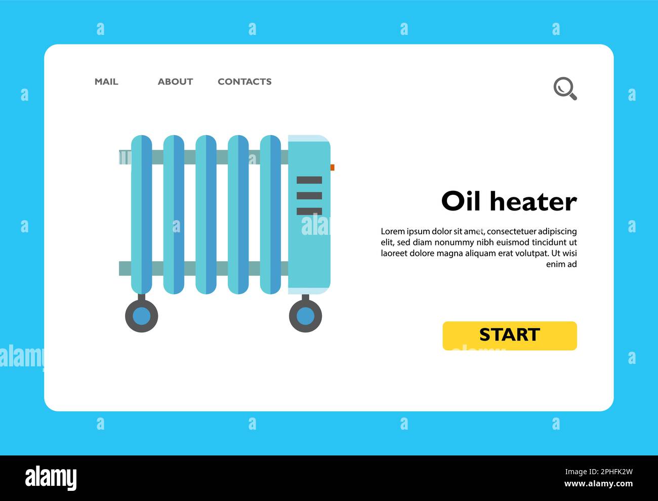 Flat oil heater vector icon Stock Vector Image & Art - Alamy
