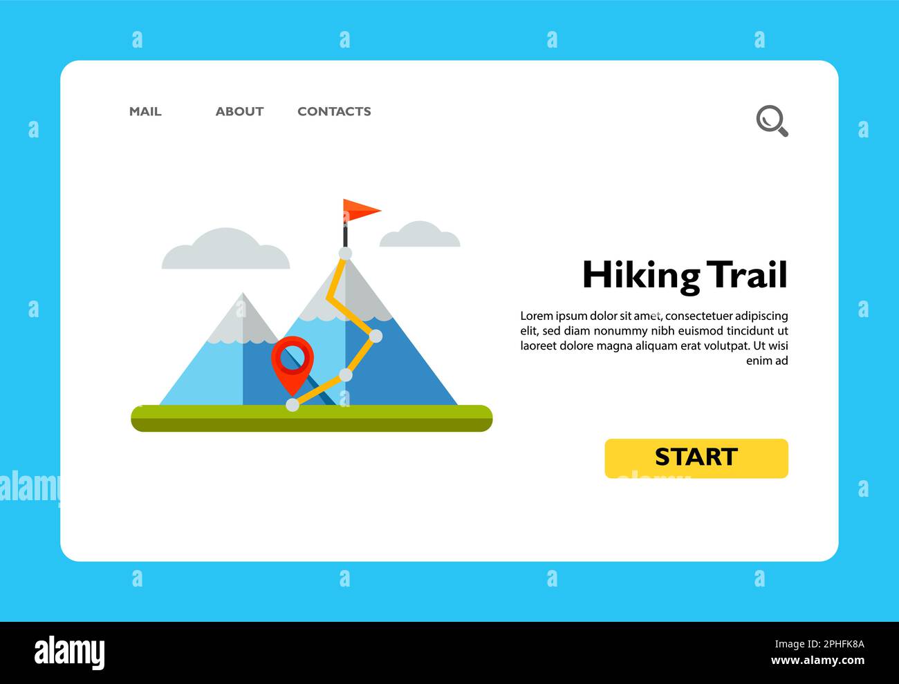 Hiking hike path trail Stock Vector Images - Alamy