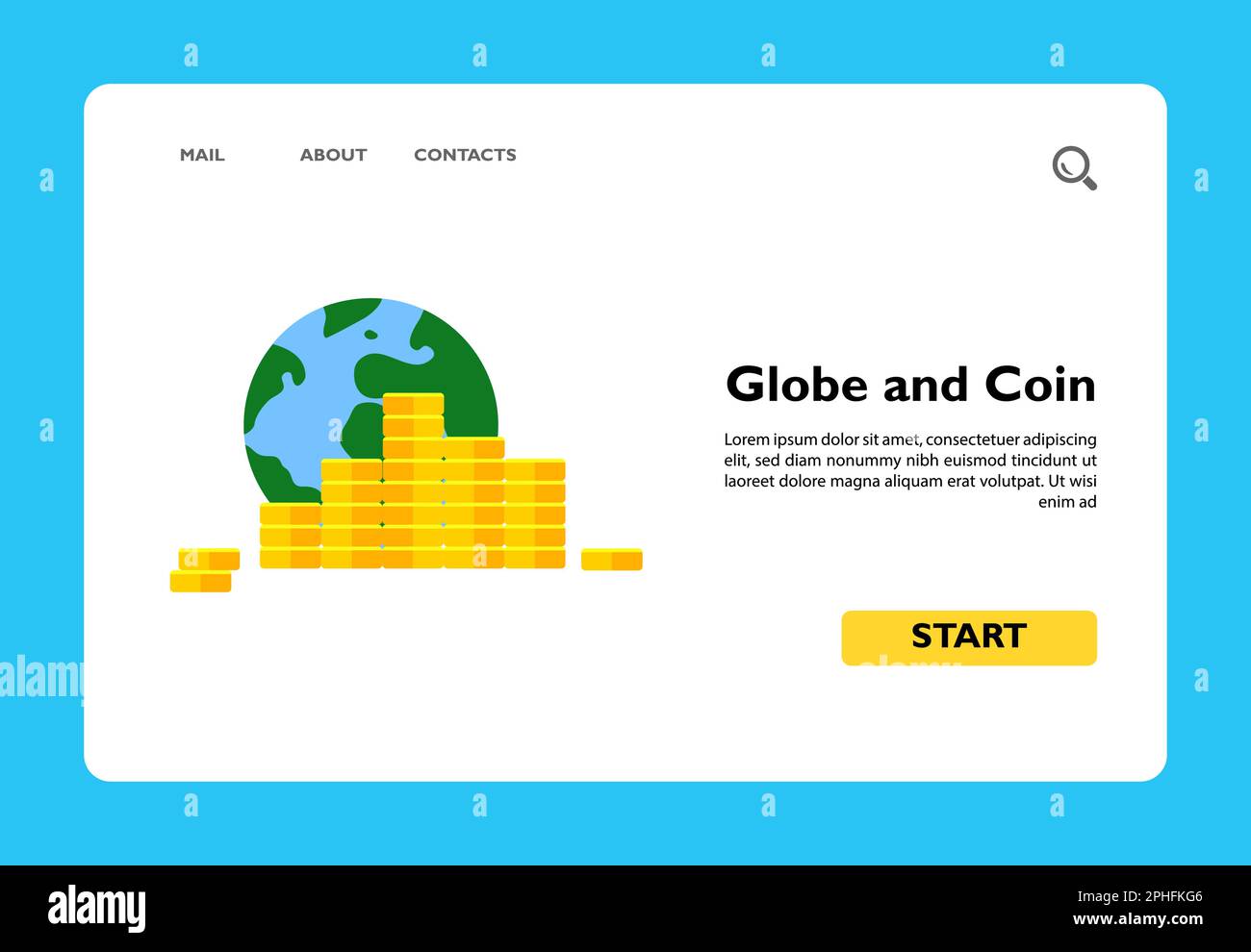 Globe and Coin Stacks Icon Stock Vector Image & Art - Alamy