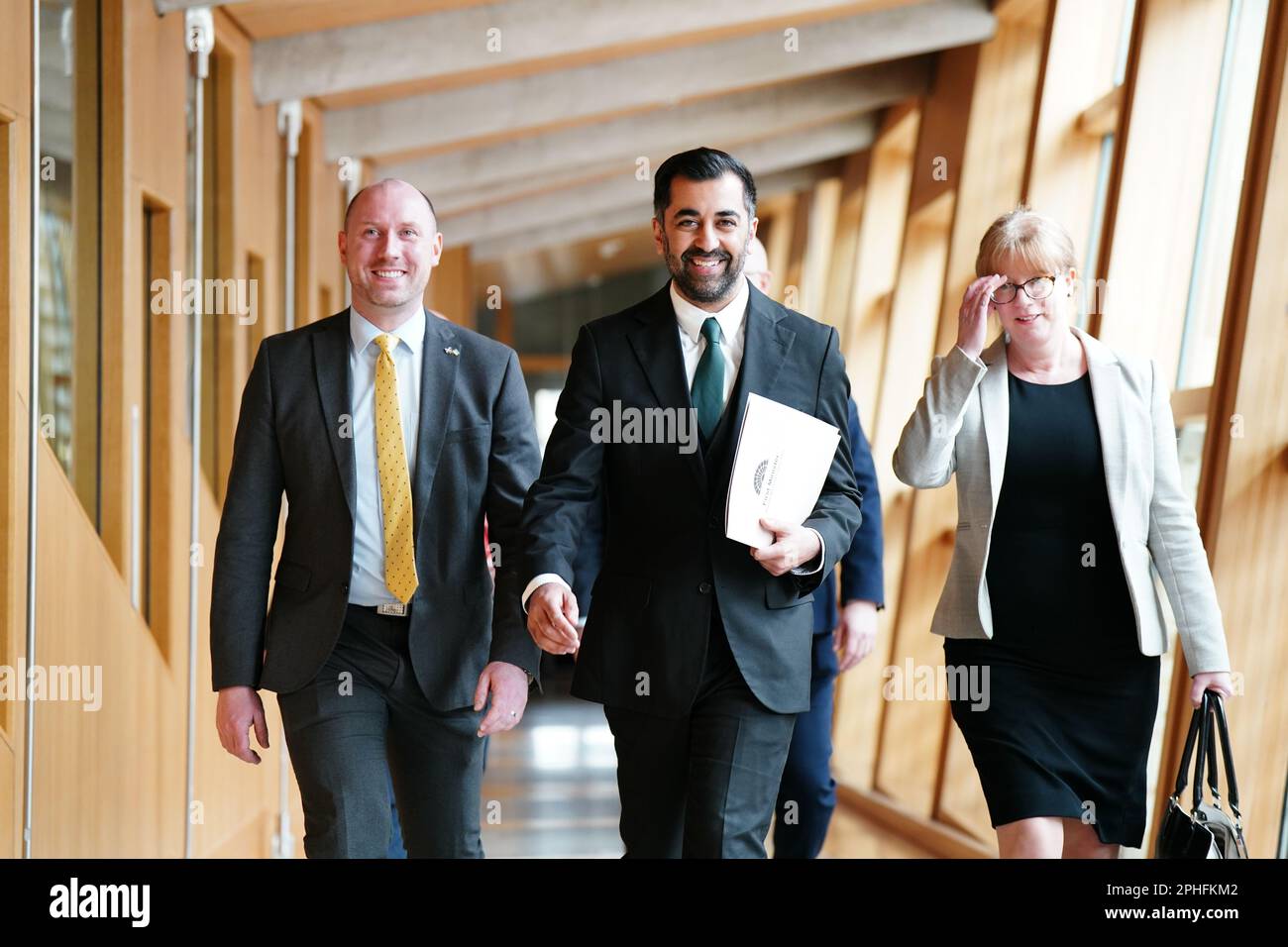 Newly elected leader of the Scottish National Party (SNP), Humza Yousaf ...