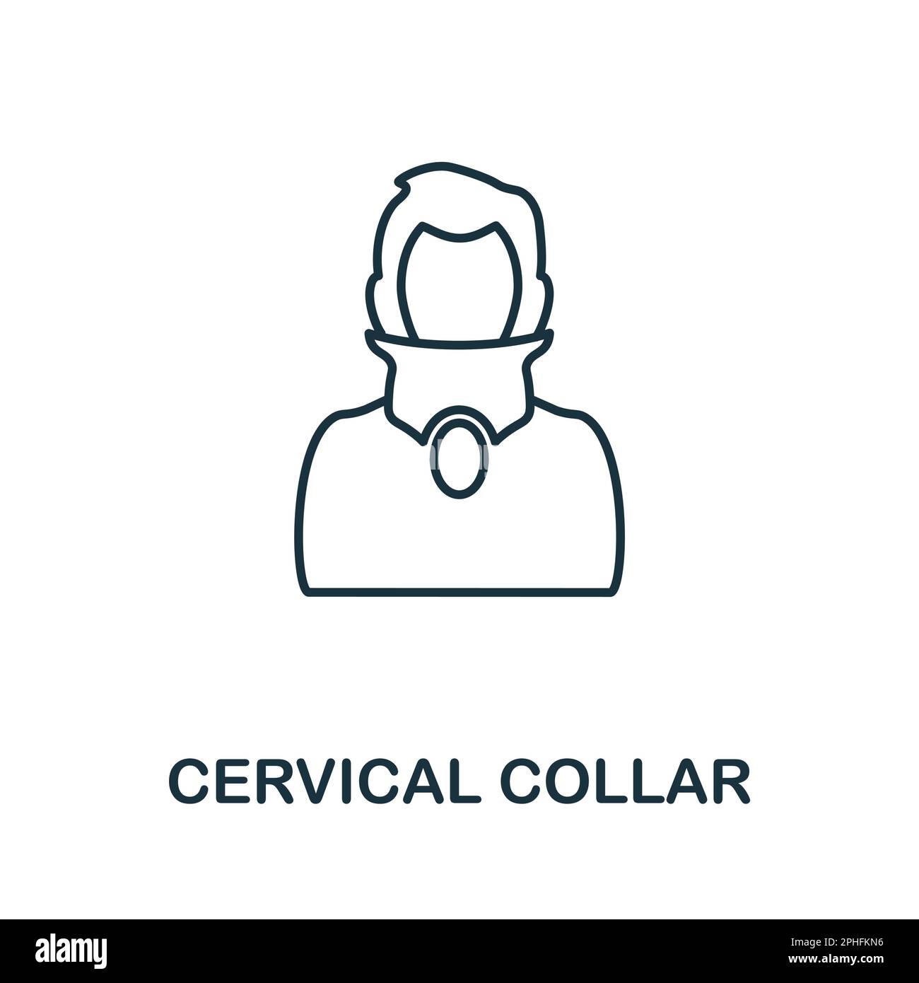Cervical Collar line icon. Monochrome simple Cervical Collar outline ...