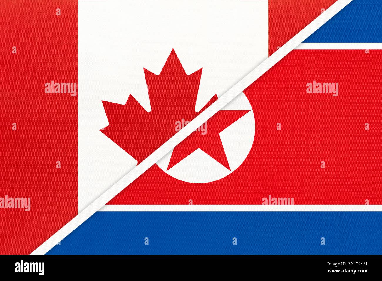 Canada and North Korea or DPRK, symbol of country. Canadian vs Korean ...