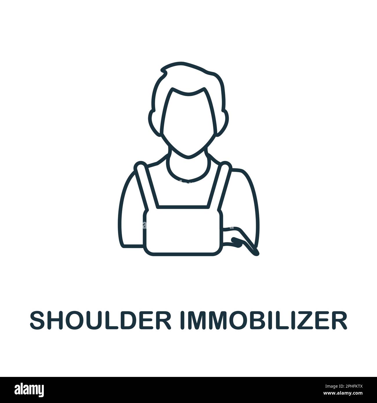 Shoulder Immobilizer line icon. Monochrome simple Shoulder Immobilizer ...