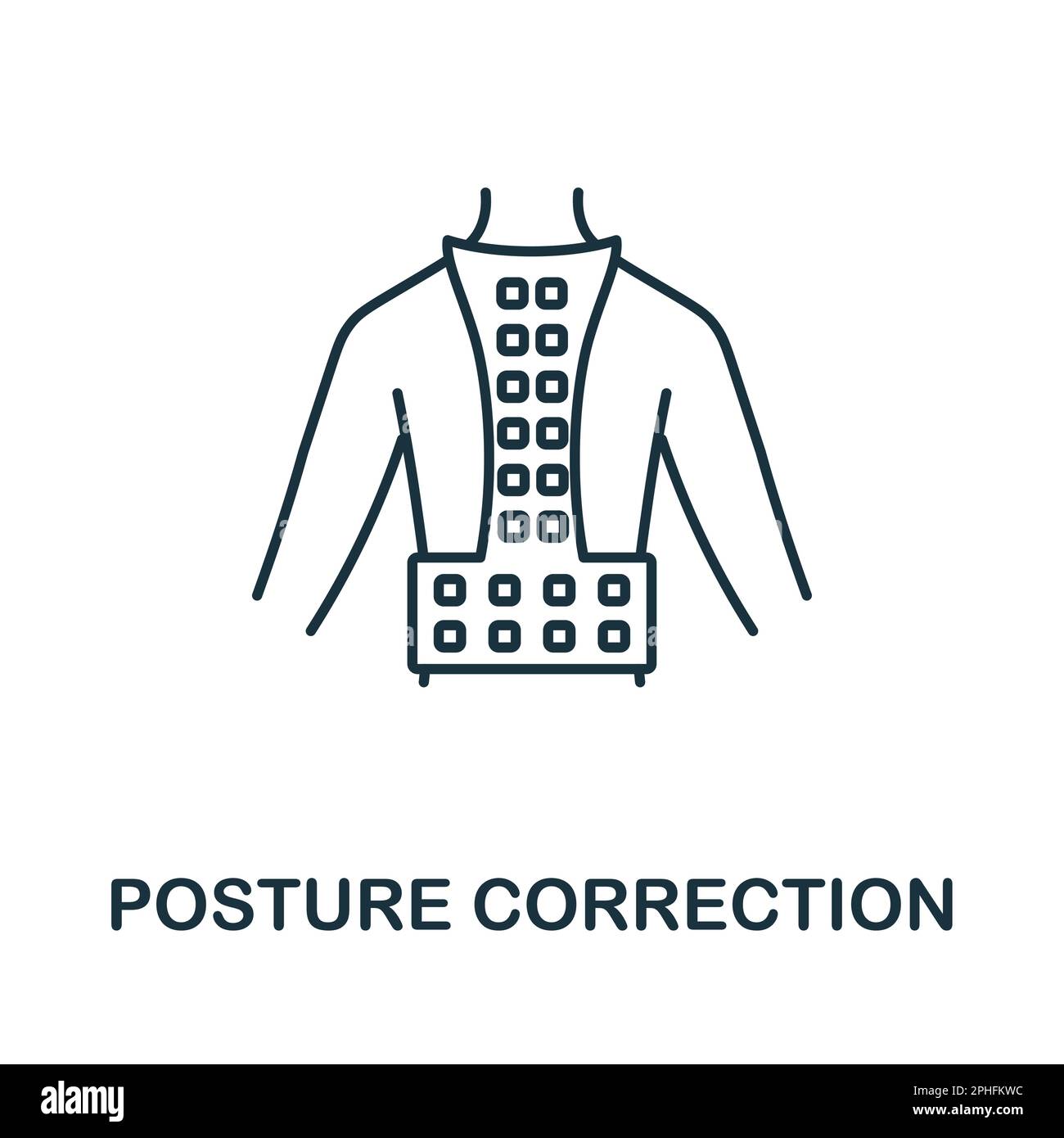 Posture Correction line icon. Monochrome simple Posture Correction ...