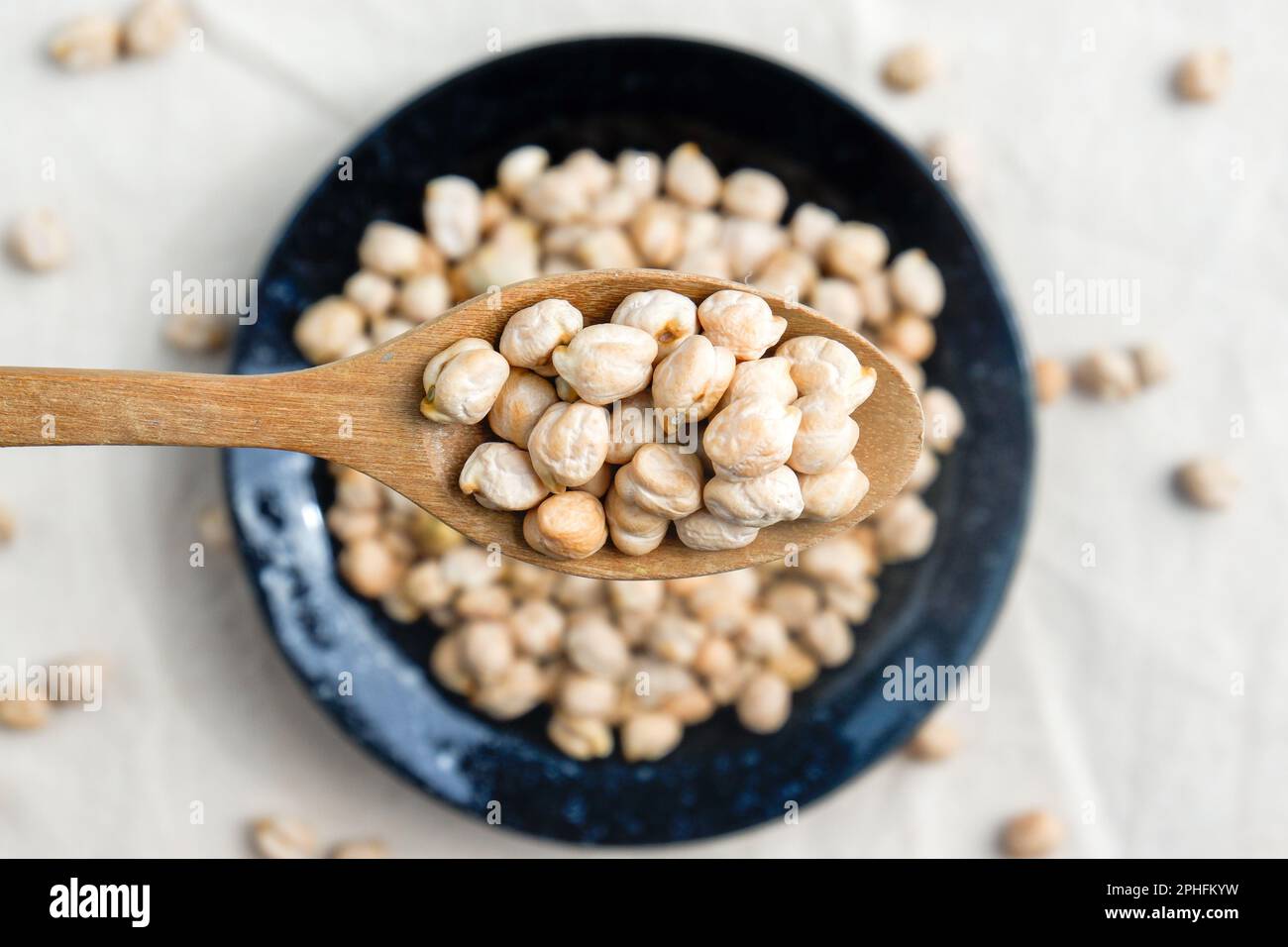 chickpeas organic legumes of fresh make a healthy vegetarian meal Stock ...