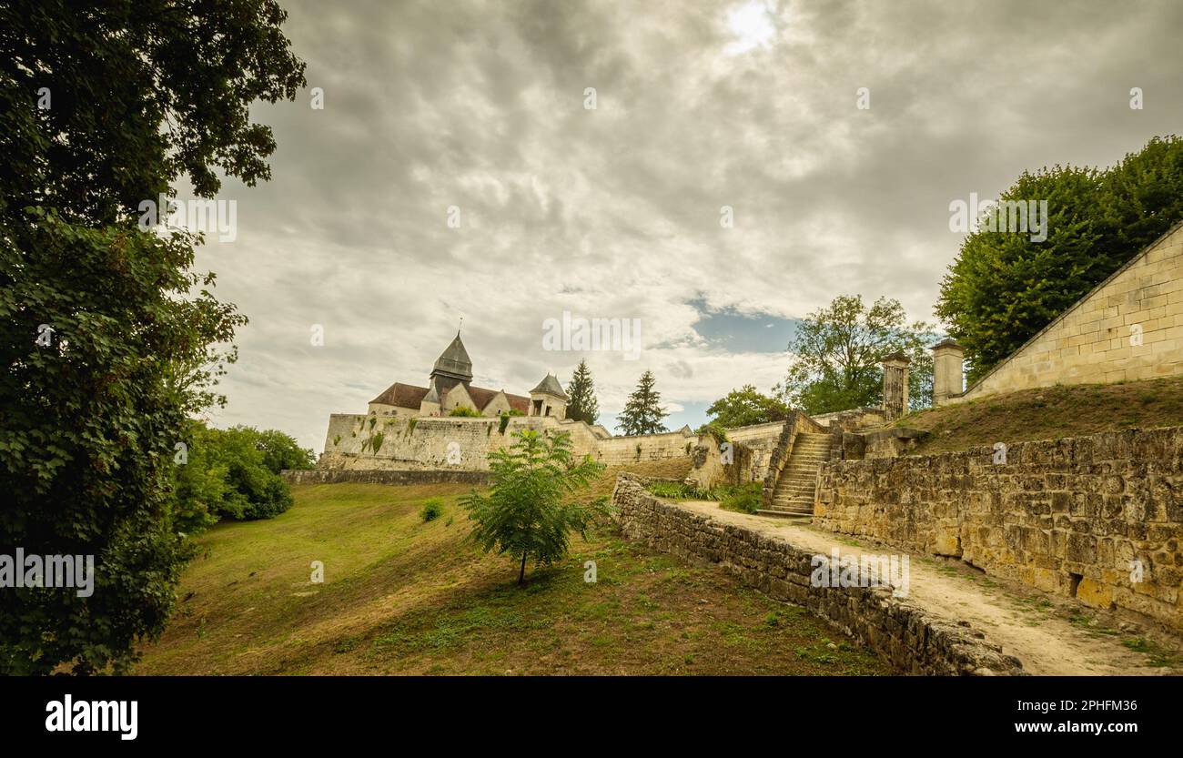 Medieval castle of Coucy in Aisne in France Stock Photo - Alamy