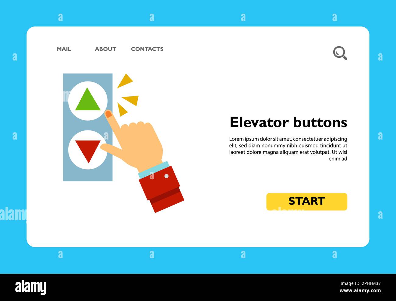 Hand pushing elevator buttons vector icons Stock Vector Image & Art - Alamy