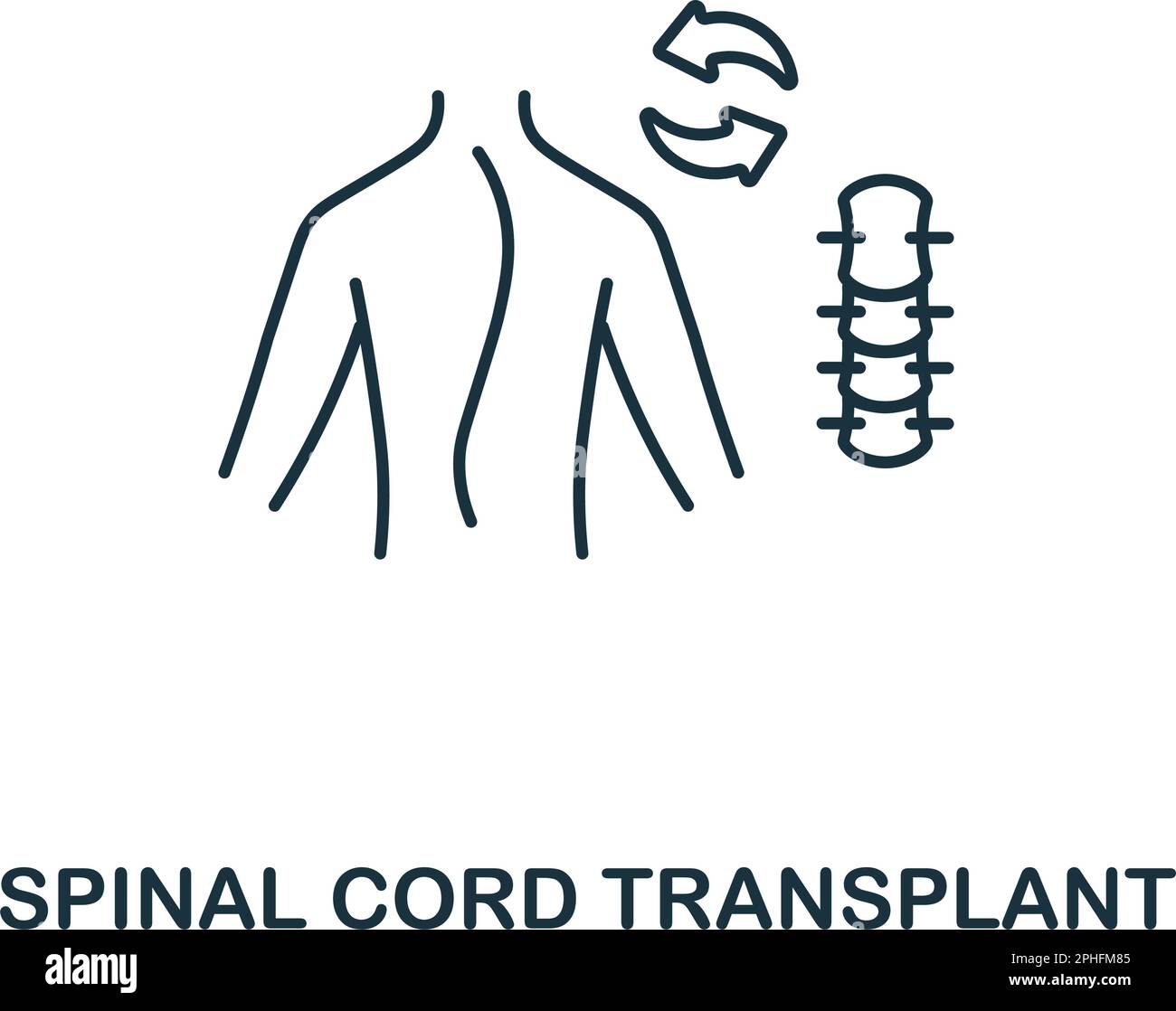 Spinal Cord Transplant line icon. Element sign from transplantation ...