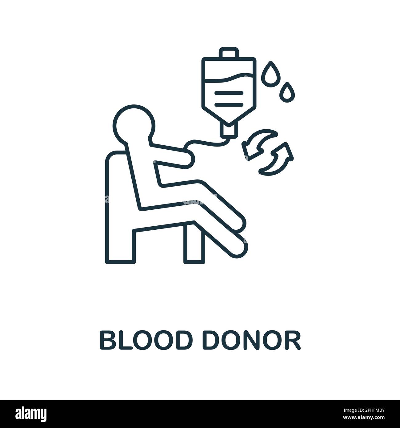 Blood Donor line icon. Element sign from transplantation collection ...