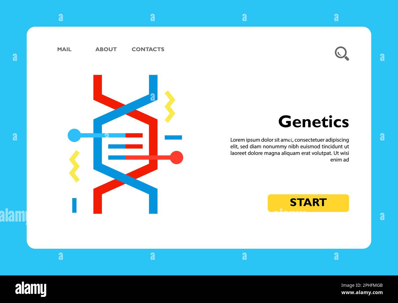 Genetics flat icon Stock Vector Image & Art - Alamy