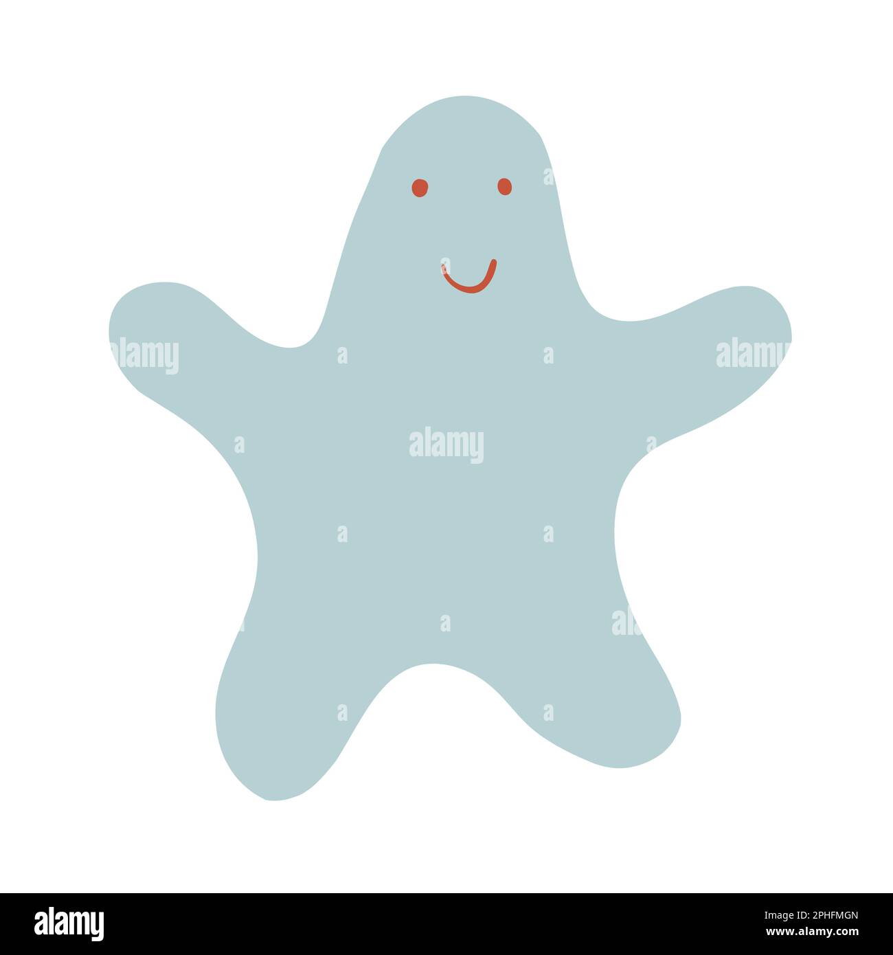 Funny ghost. Vector illustration for print, poster, cards Stock Vector ...
