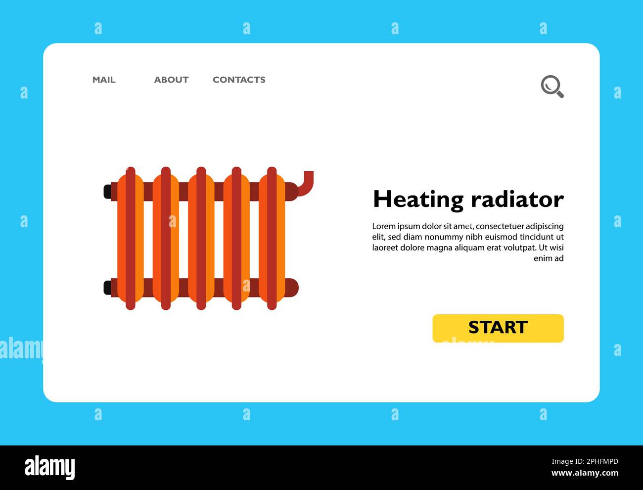 Heating radiator vector icon Stock Vector Image & Art - Alamy